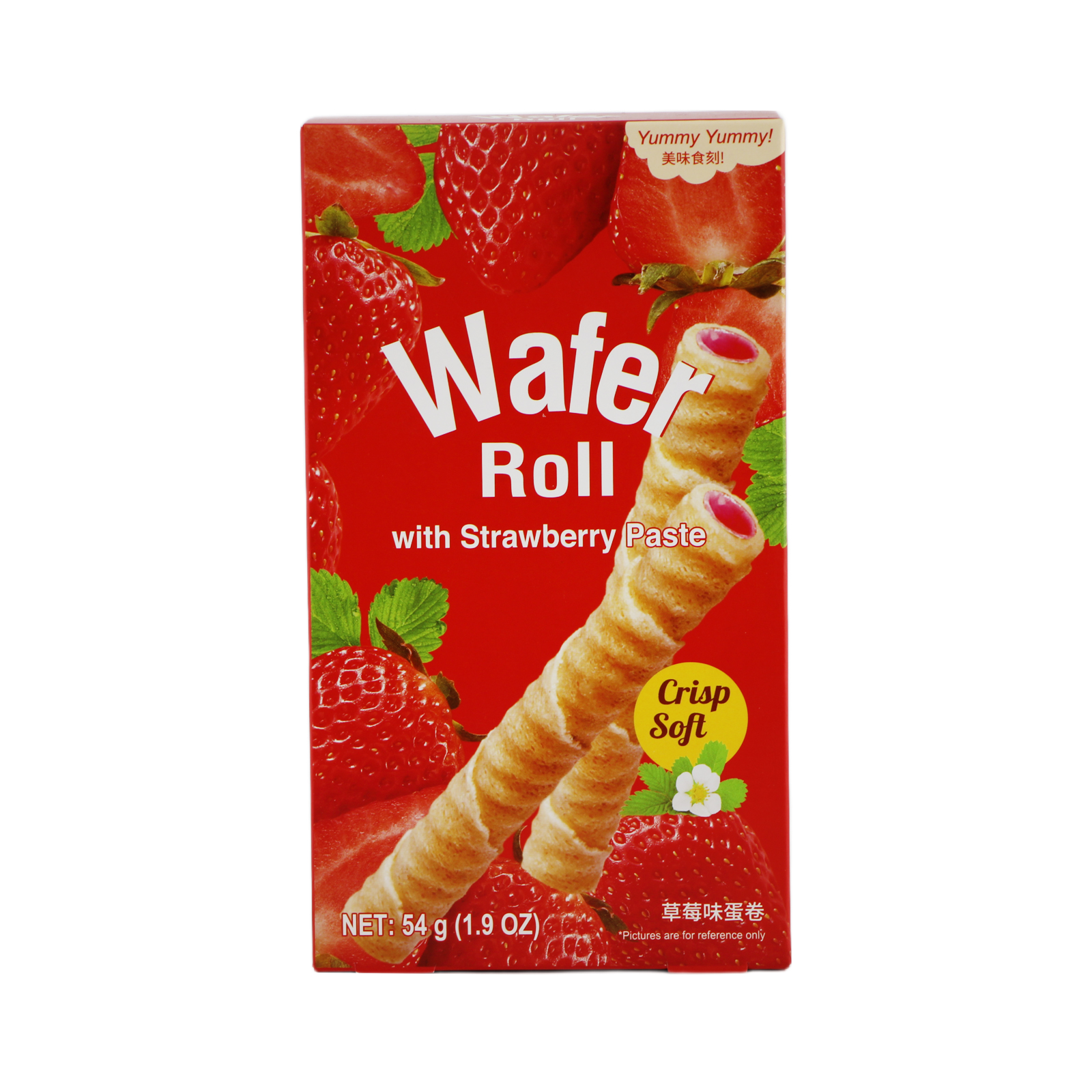 Wafer Roll Strawberry Paste 54gr | cardinal.gr